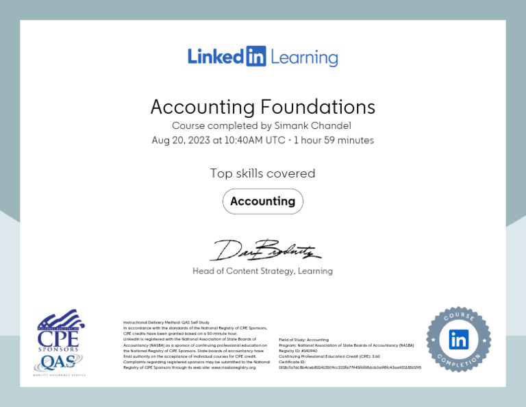 Accounting Foundations CPE Course 2019 | PDF | Finance & Money Management