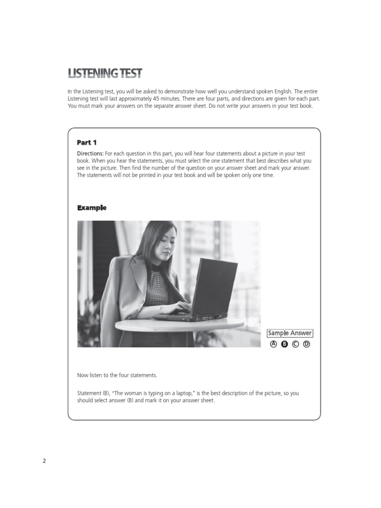 Final Test - Listening Part 1-3 | PDF