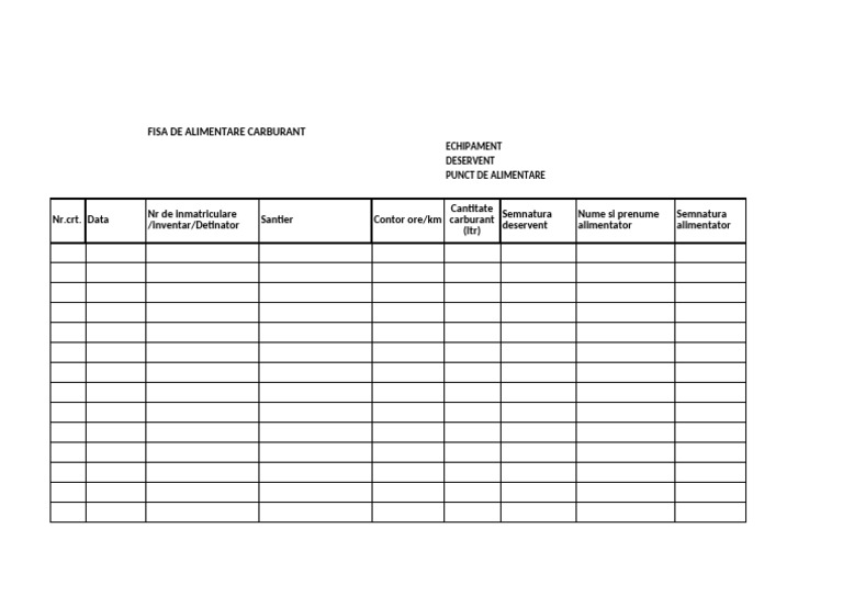Fisa Alimentare Carburant | PDF