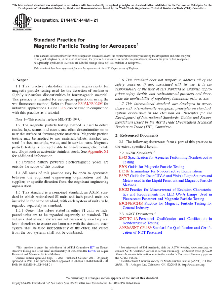 Astm e 1444 E1444m 21 | PDF