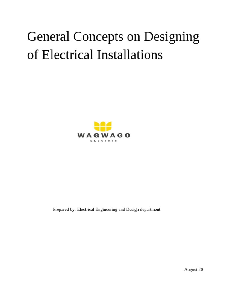 General Concepts On Designing of Electrical Installations - 1 | PDF