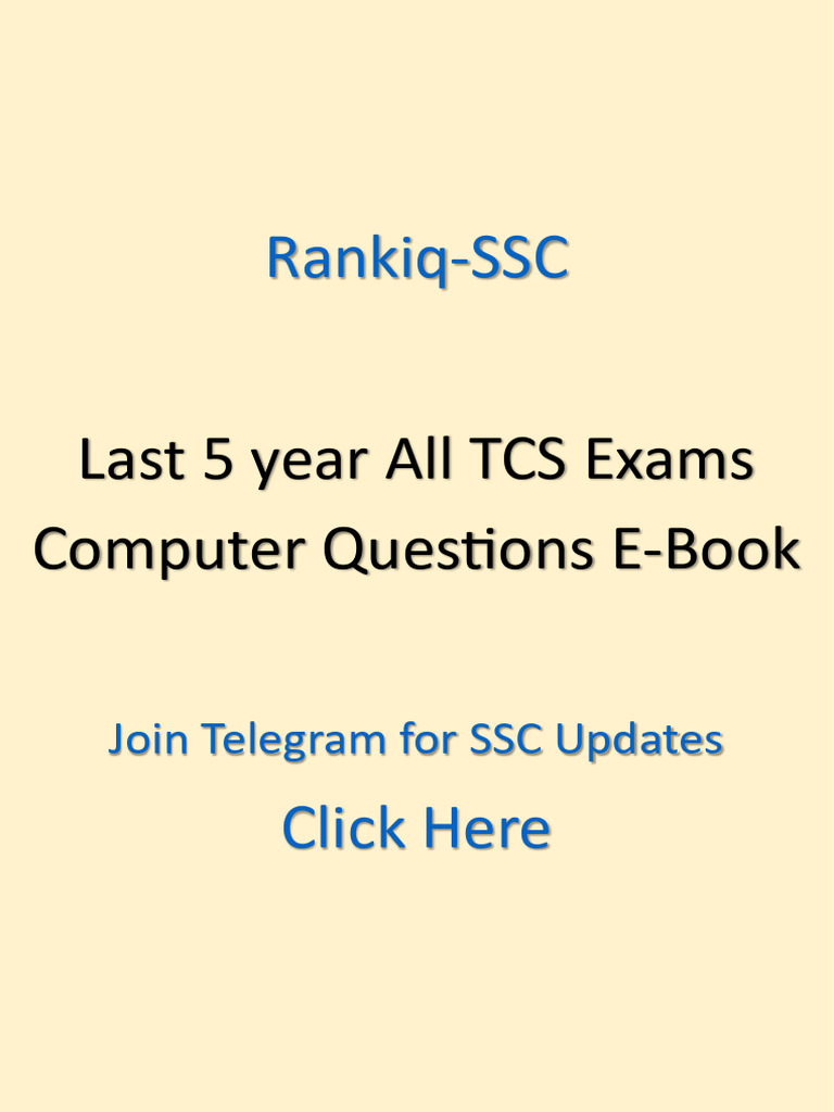 Computer MCQ Previous Year ALL | PDF