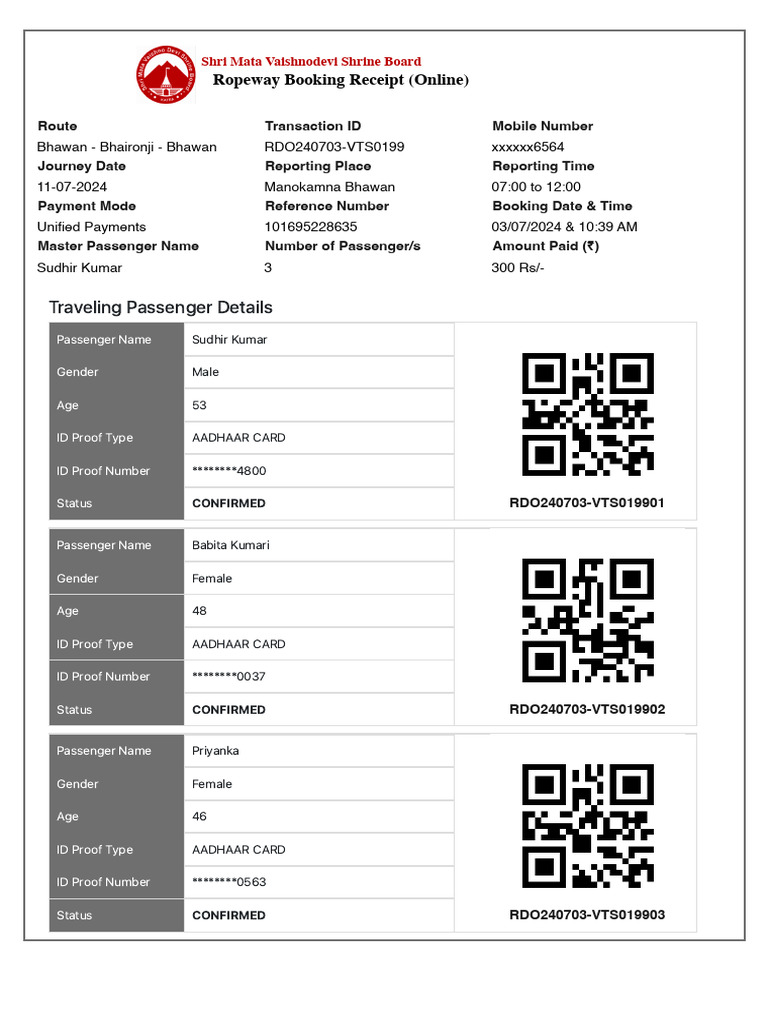 Ropeway Ticket 2 | PDF