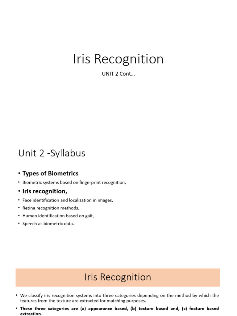 Iris Recognition Pdf