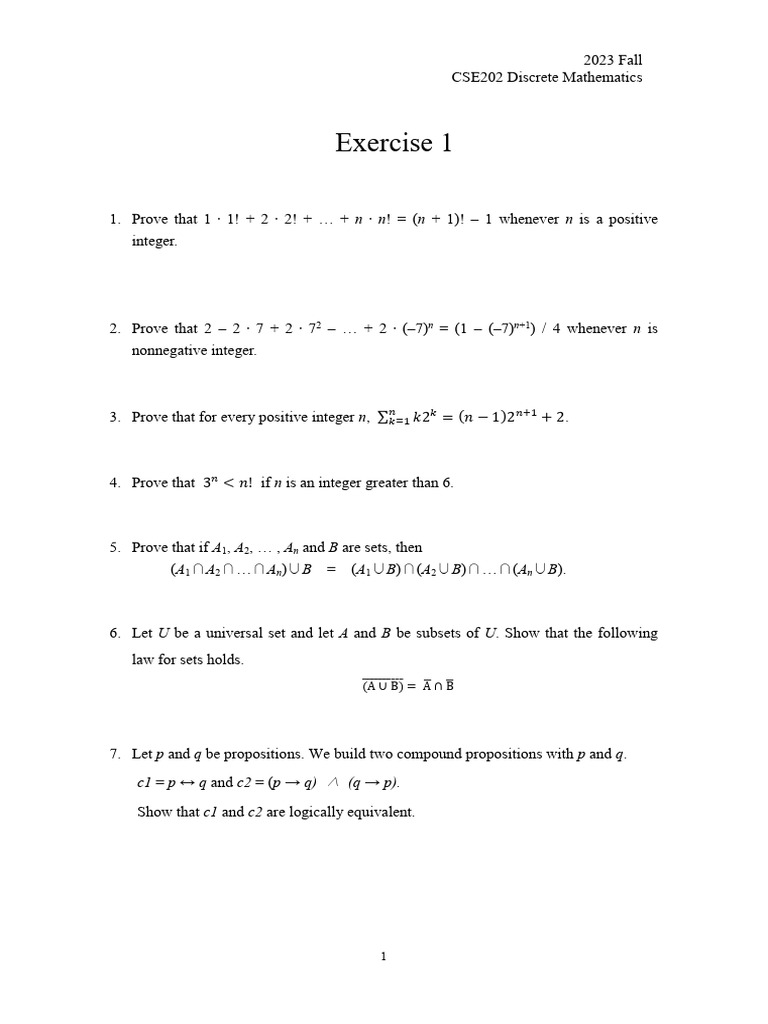 Exercise 01 | PDF