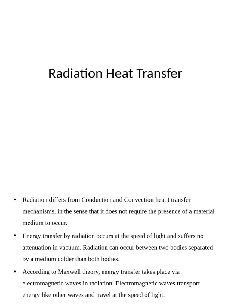 Heat Transfer Radiation | PDF