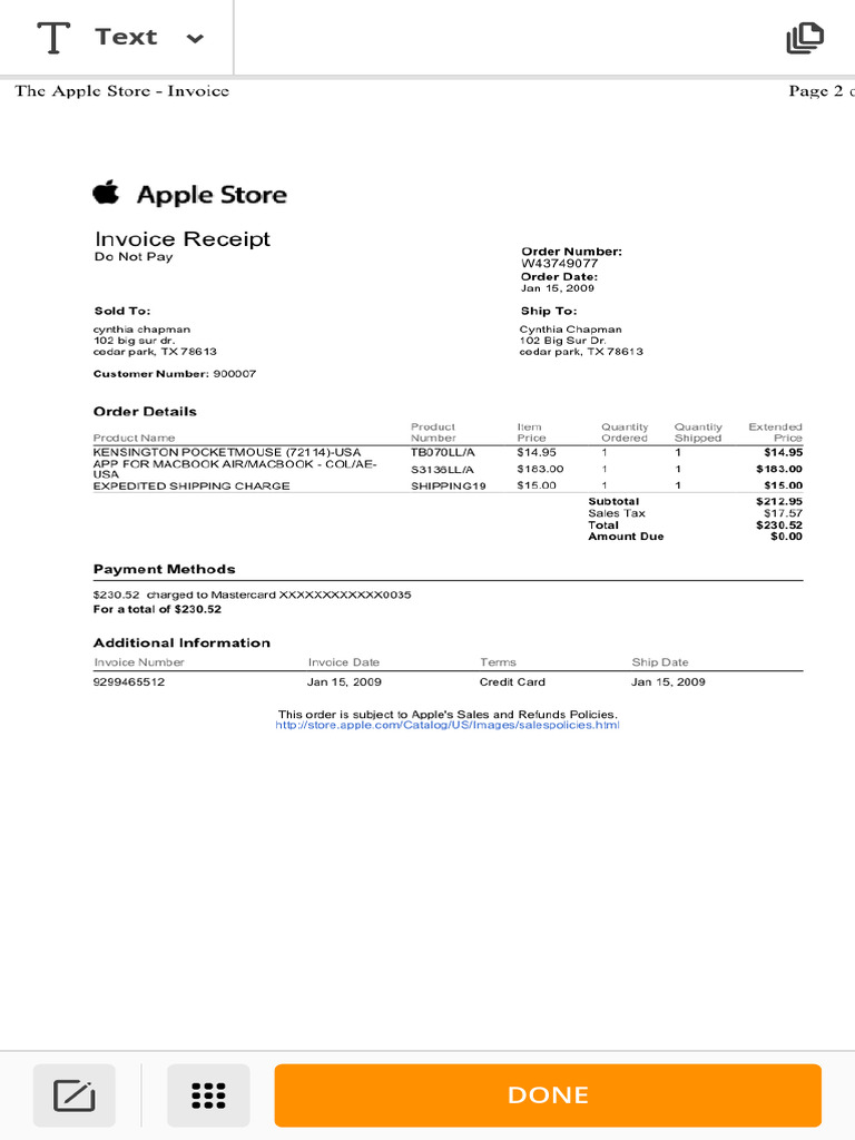 PDFfiller - Apple Receipt Generator PDF | PDF