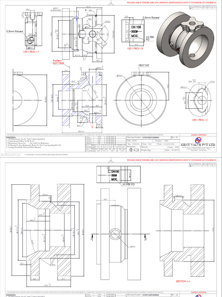 F-DD-07 Sand Casting Drawings | PDF | Mechanical Engineering