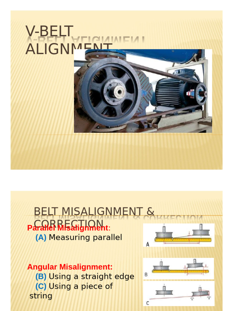 V Belt Alignment Training Module | PDF | Technology & Engineering