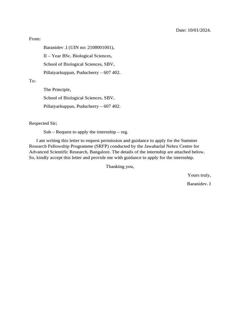 Request Letter | PDF