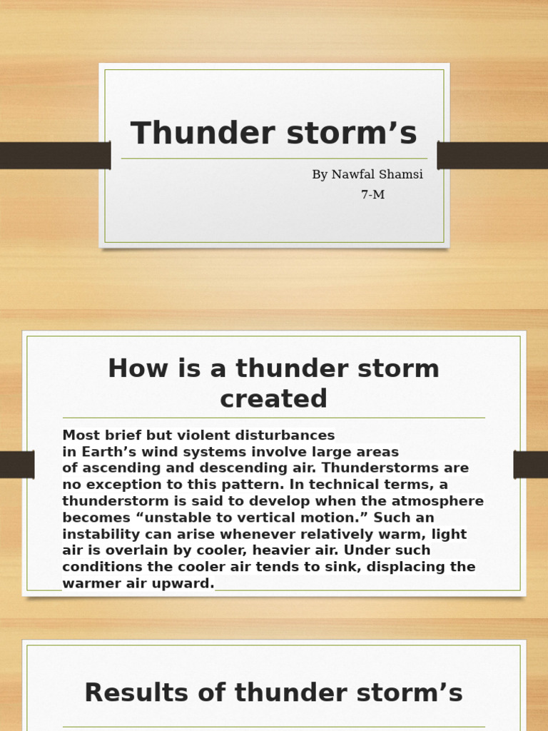 Thunder Storm's Physics | PDF