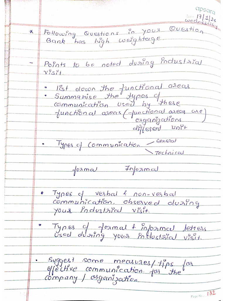 17-01-24 - Summary of Important Points | PDF