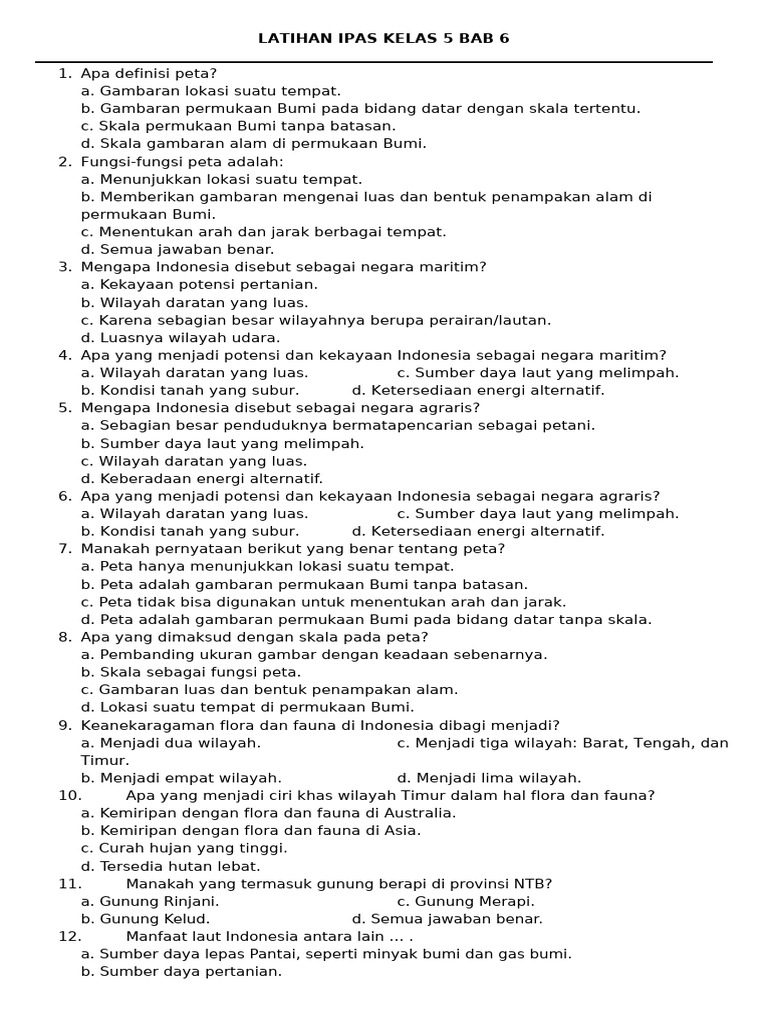 Ipas KLS 5 Bab 6 | PDF