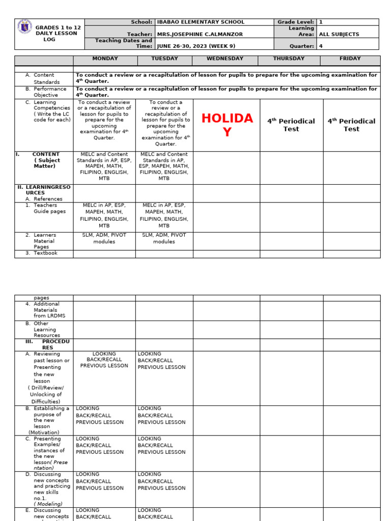 Review All Subjects DLL 9 | PDF | Cognitive Science | Cognition