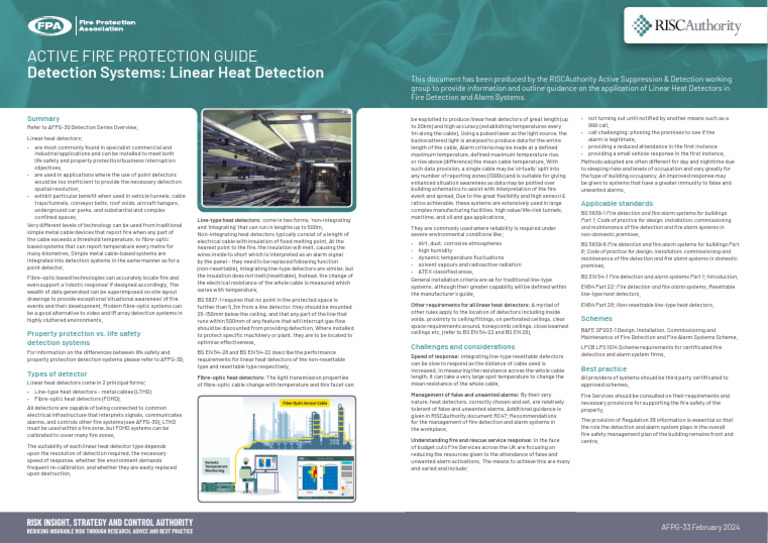 AFPG-33 Linear Heat Detection | PDF