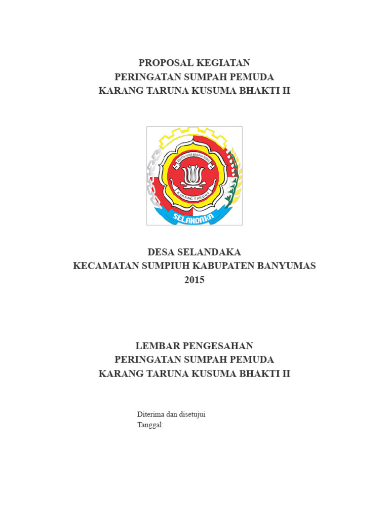 Contoh Proposal Sumpah Pemuda | PDF