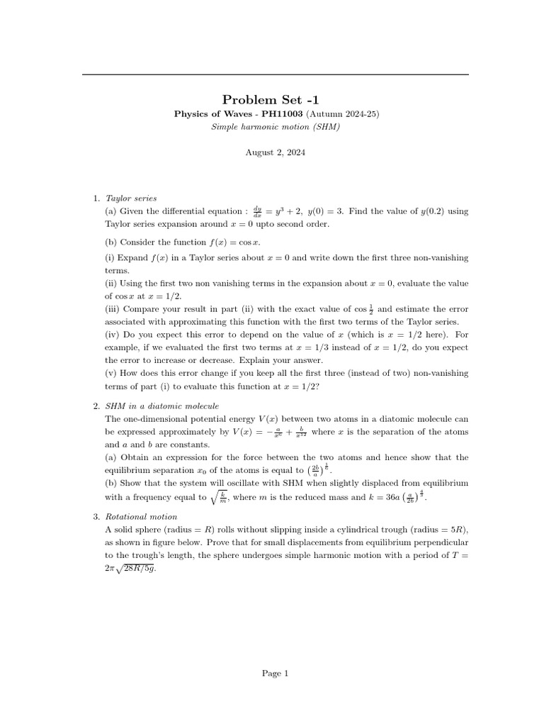 Problem Set 1 | PDF