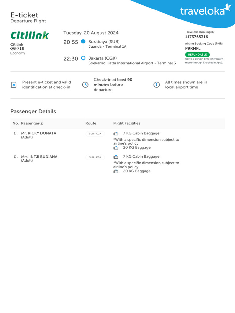 Ahlisia Karima Sub p9rnfl CGK Flight Originating | PDF