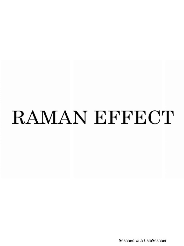 Raman. Scattering | PDF