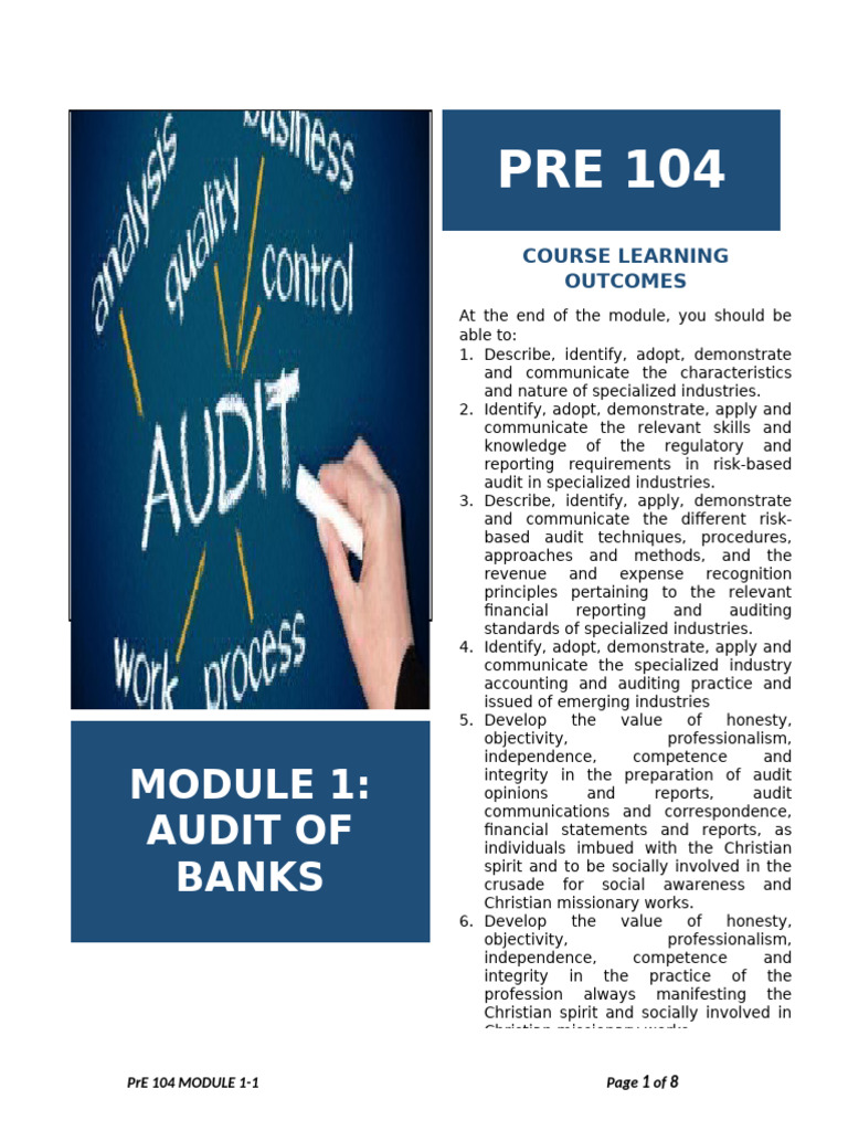 Module 1 1 Bank Operations Pdf