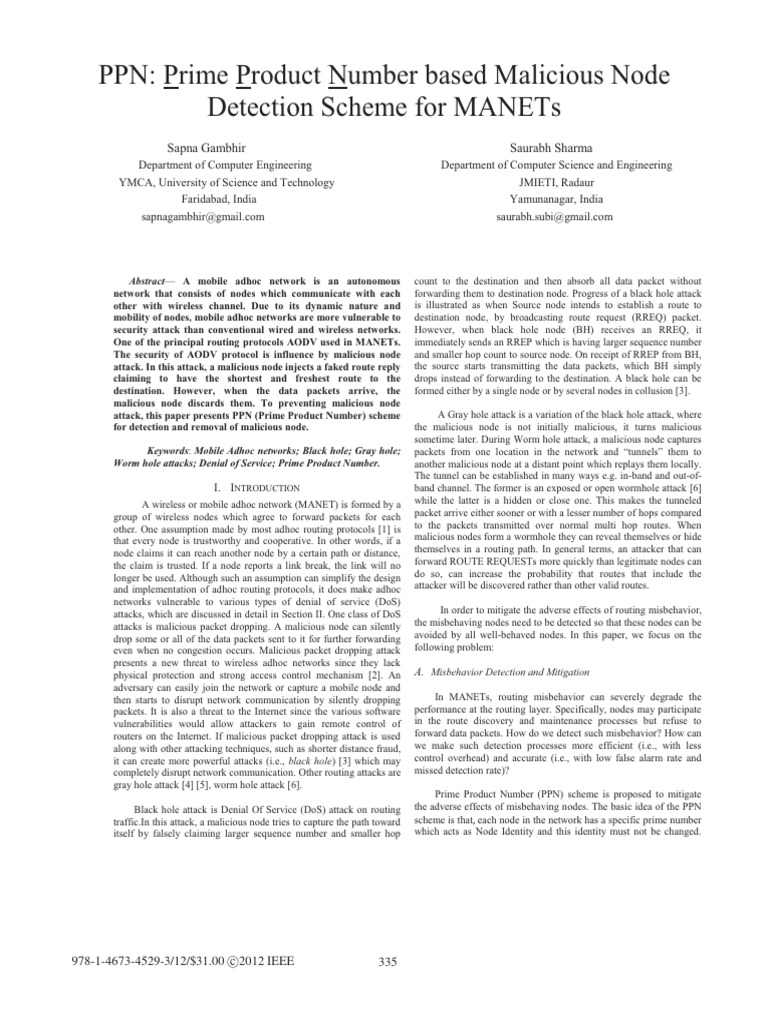 _PPN_Prime product number based malicious node detection scheme for ... _PPN_Prime product number based malicious node detection scheme for ...