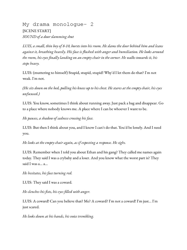 My Drama Monologue - 2 | PDF