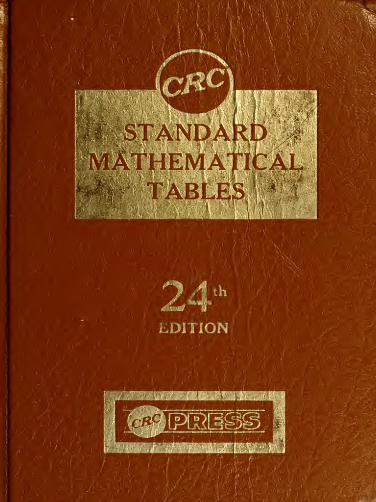 CRC Standard Mathematical Tables | PDF