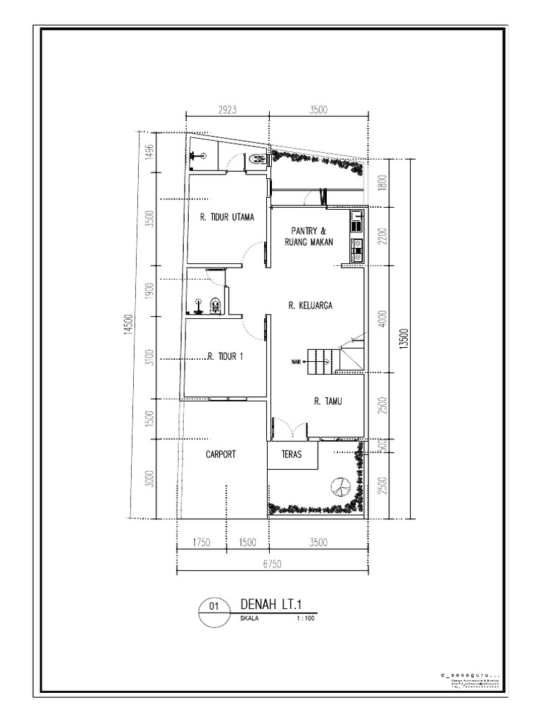Lantai 1 Model | PDF