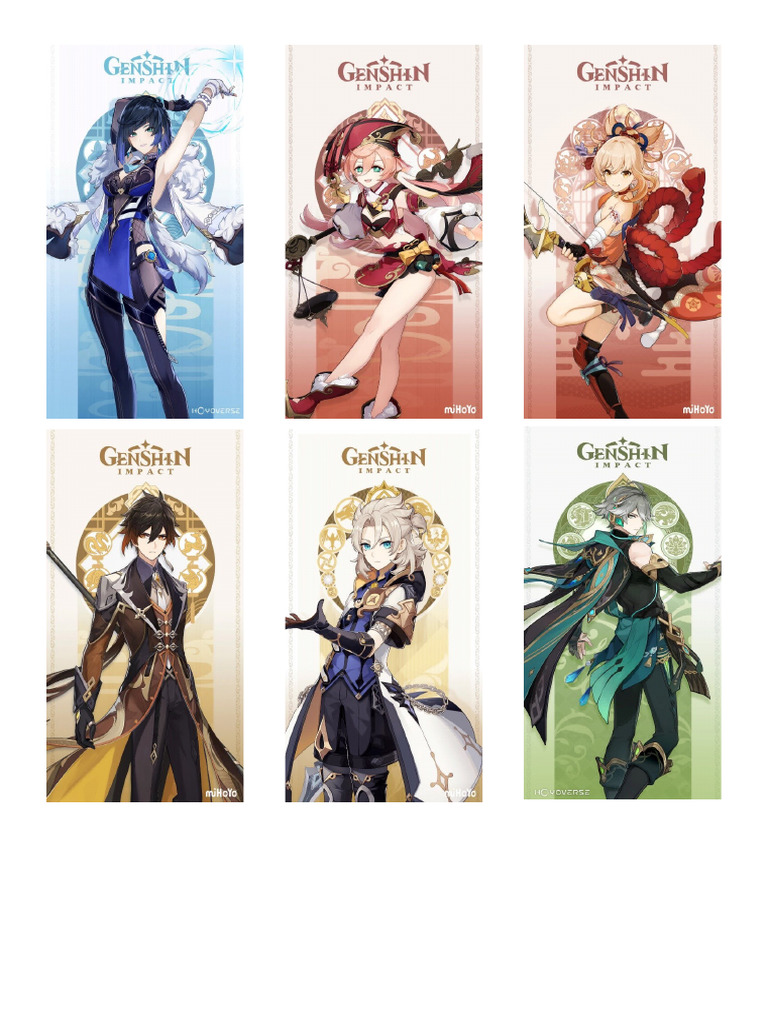 Genshin Bookmarks | PDF