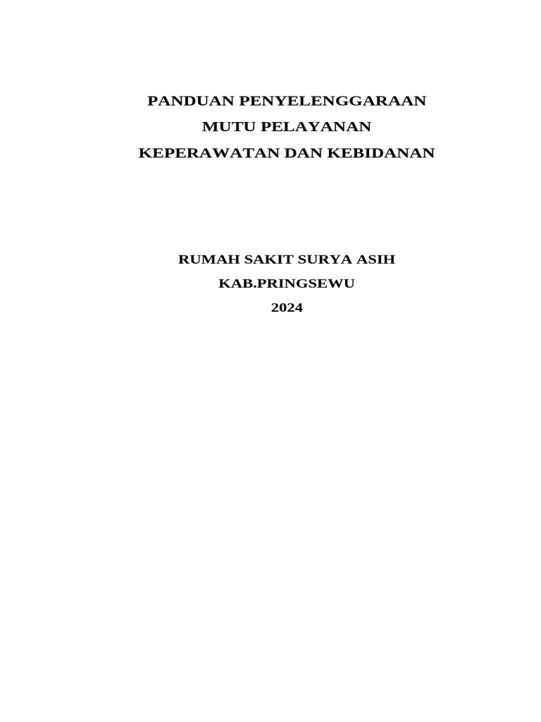 Panduan Mutu Yankeprssa 2024 | PDF
