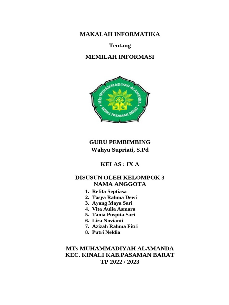 Makalah Tik 2 | PDF