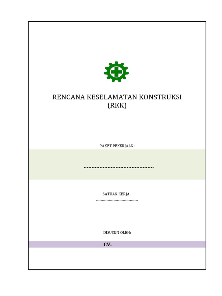 Rencana Keselamatan Konstruksi (RKK - Pekerjaan Bangunan) | PDF