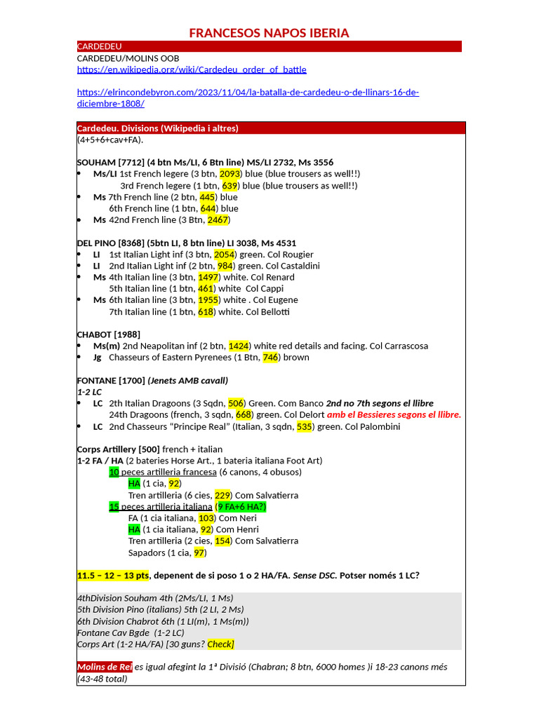 Francesos Napos Iberia | PDF