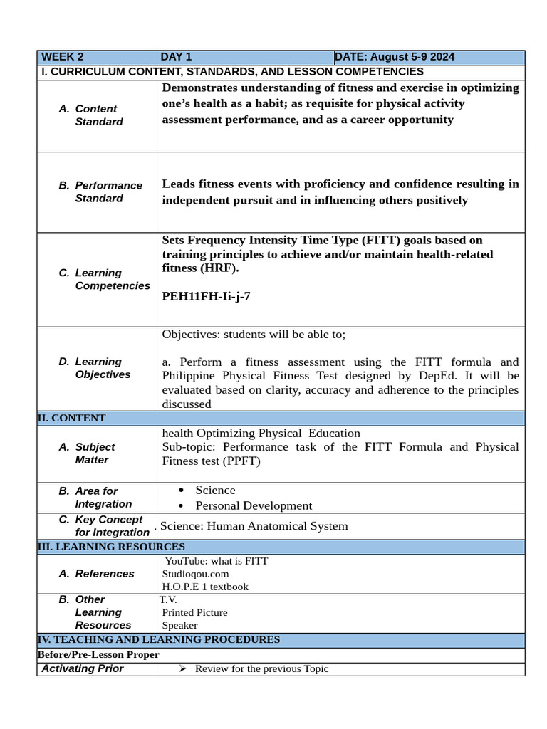HOPE DAY 2 LESSON PLAN - Copy | PDF