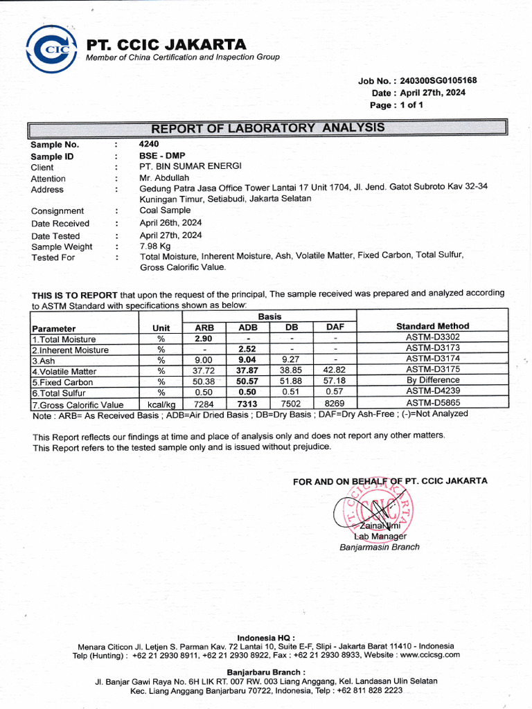 Roa 240300SG0105168 | PDF
