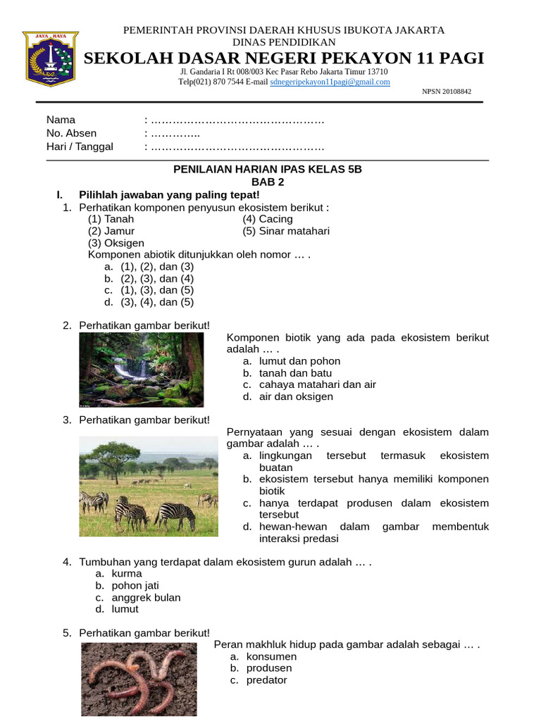Soal Bab 2 - PH Ipas | PDF
