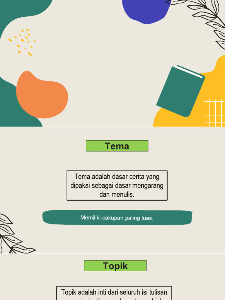 Tema, Topik, Dan Judul | PDF