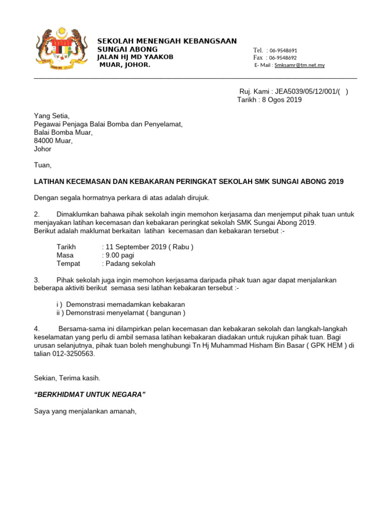 Surat Bomba 2019 | PDF