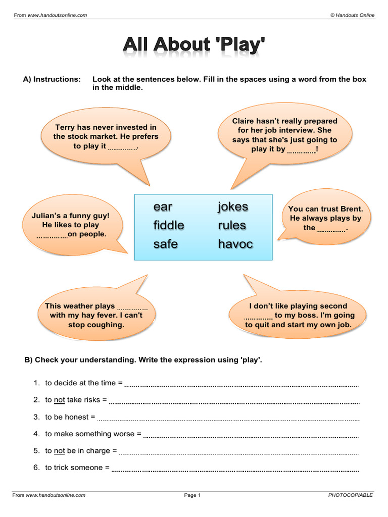 Idioms Play | PDF