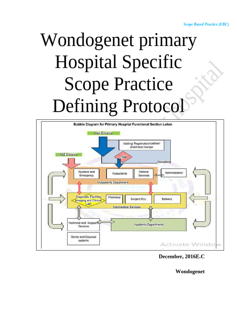 Wondogenet Primary Hospital Specific Scope Practice Defining Protocol ...