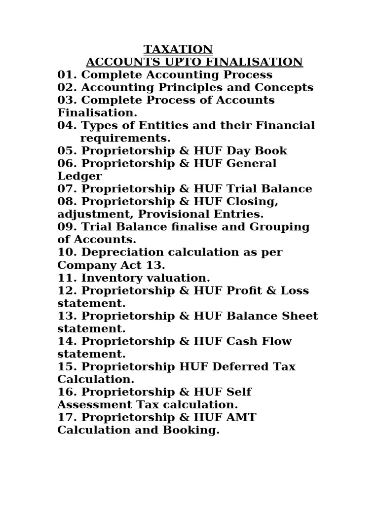 Taxation Course | PDF