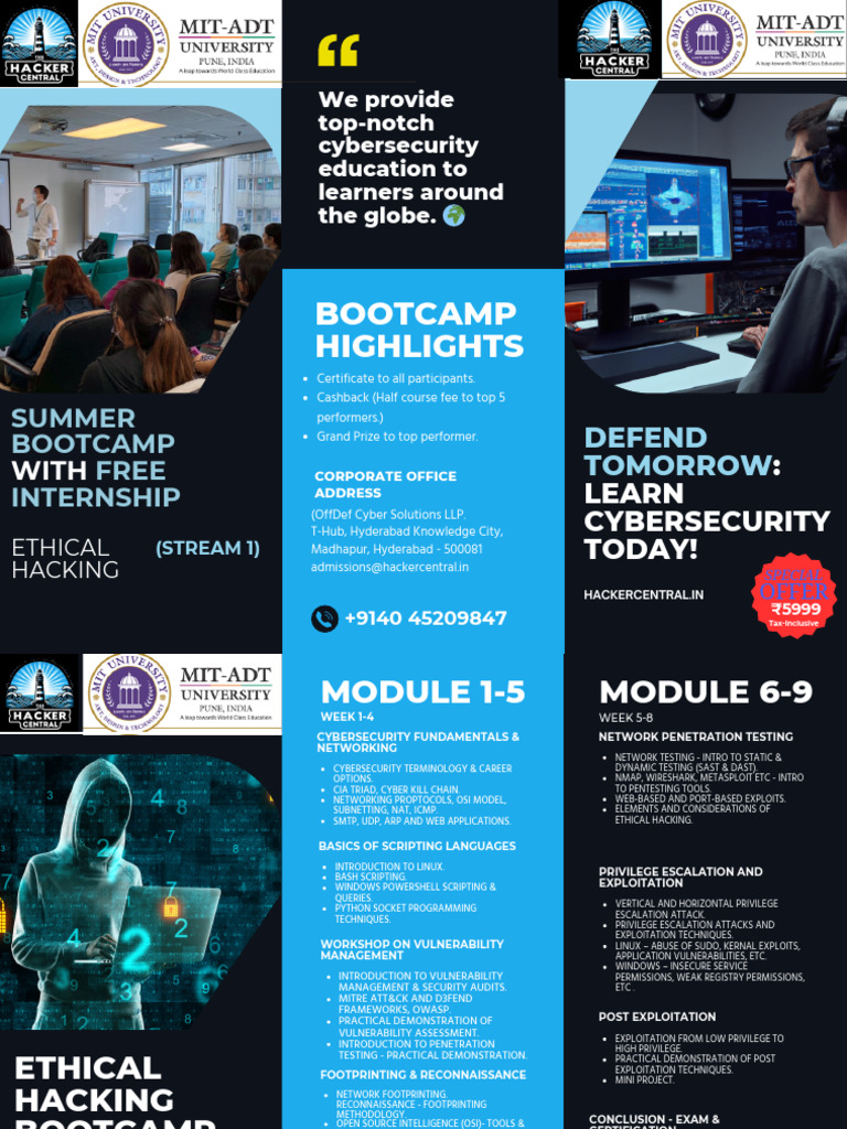 MIT ADT Univeristy - Cyber Security BootCamp | PDF