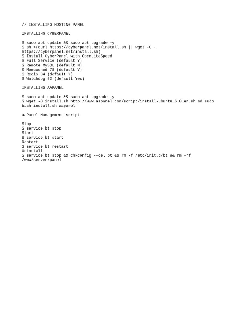 Installing Panel Hosting | PDF