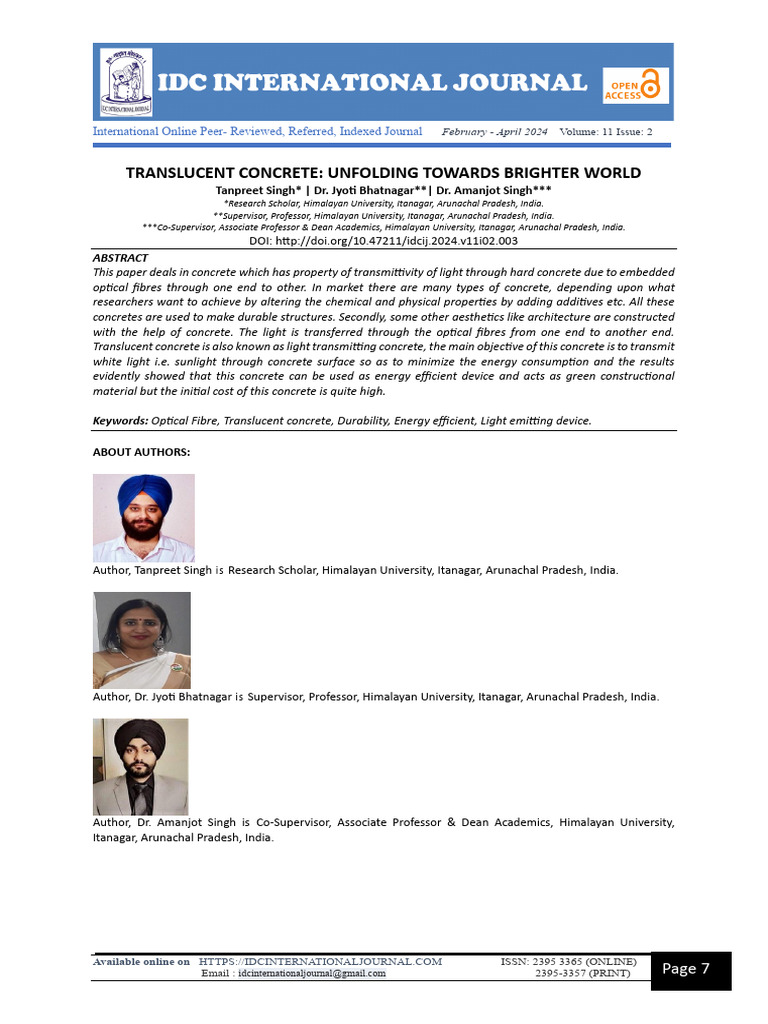 Article - 3 - IDC - February - April - 2024 - Tanpreet Singh - DR - Jyoti - Bhatnagar - DR ...