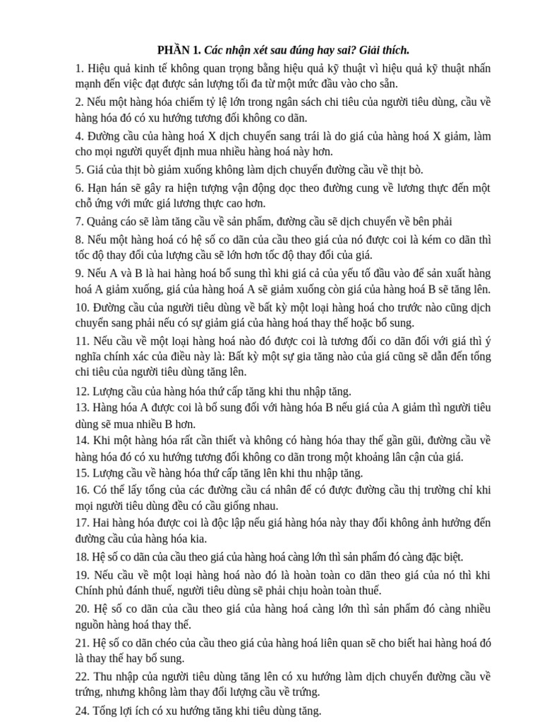 Cau Hoi Va Bai Tap KTVM Utm | PDF