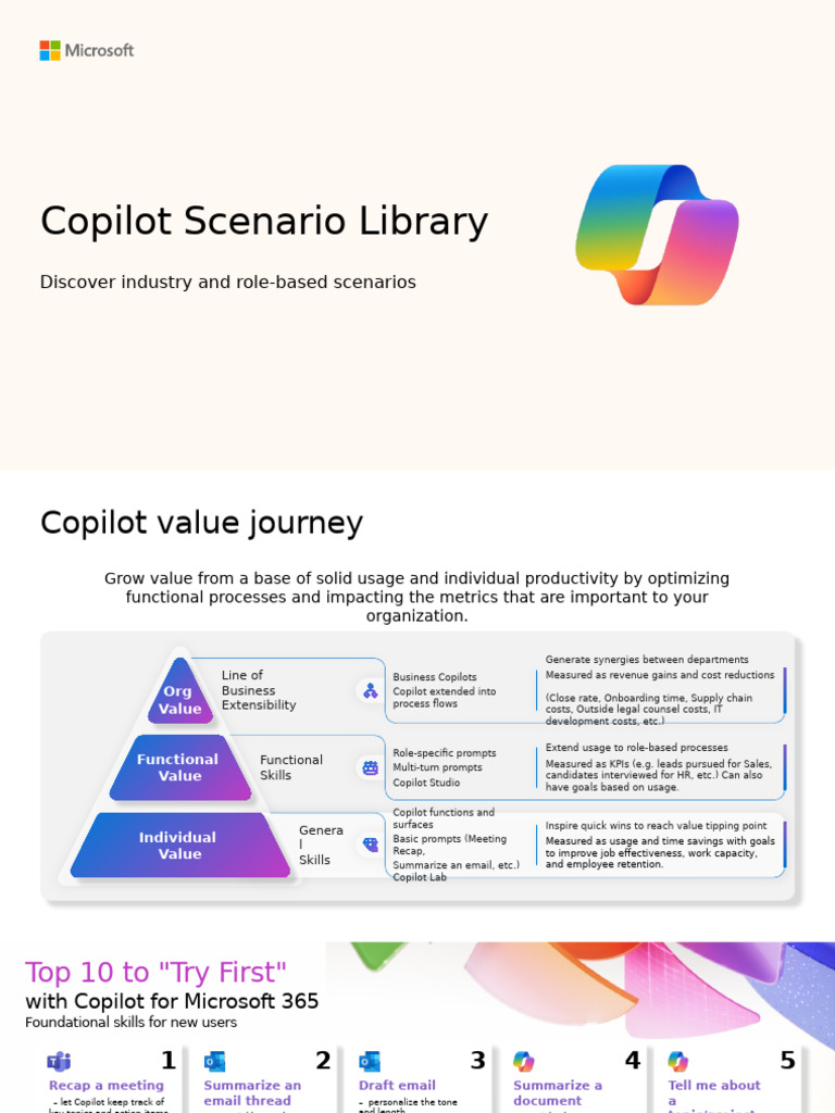 Microsoft Copilot Scenarios For Finance | PDF