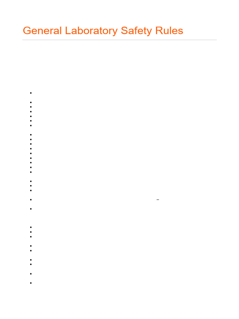 1-Lab Safety Rules | PDF