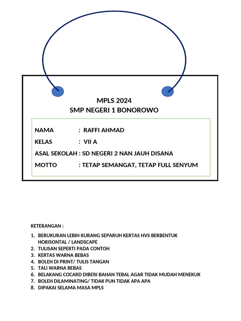 Format Cocard Mpls 2024 - 100207 | PDF