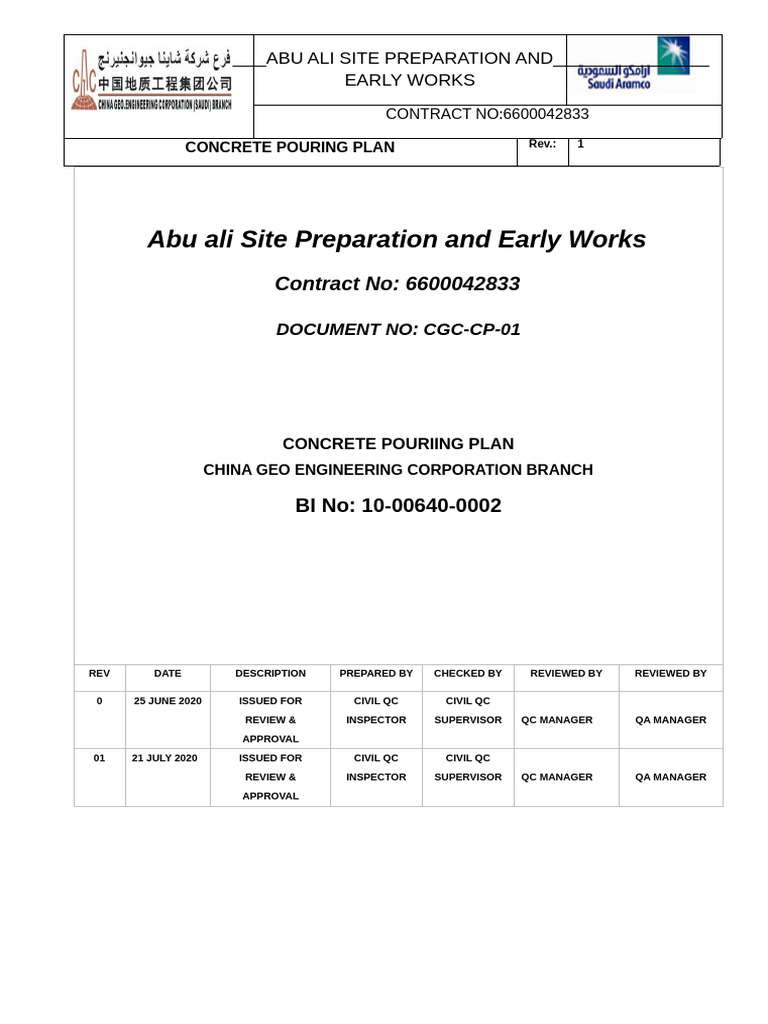 Concrete Pouring Plan For RC Culvert Slab and Ring Wall Foundation | PDF