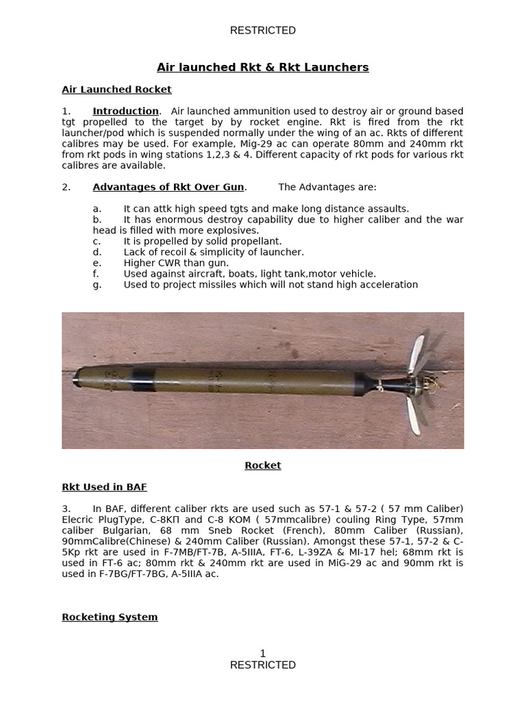 Air Launched RKT & RKT Launchers | PDF